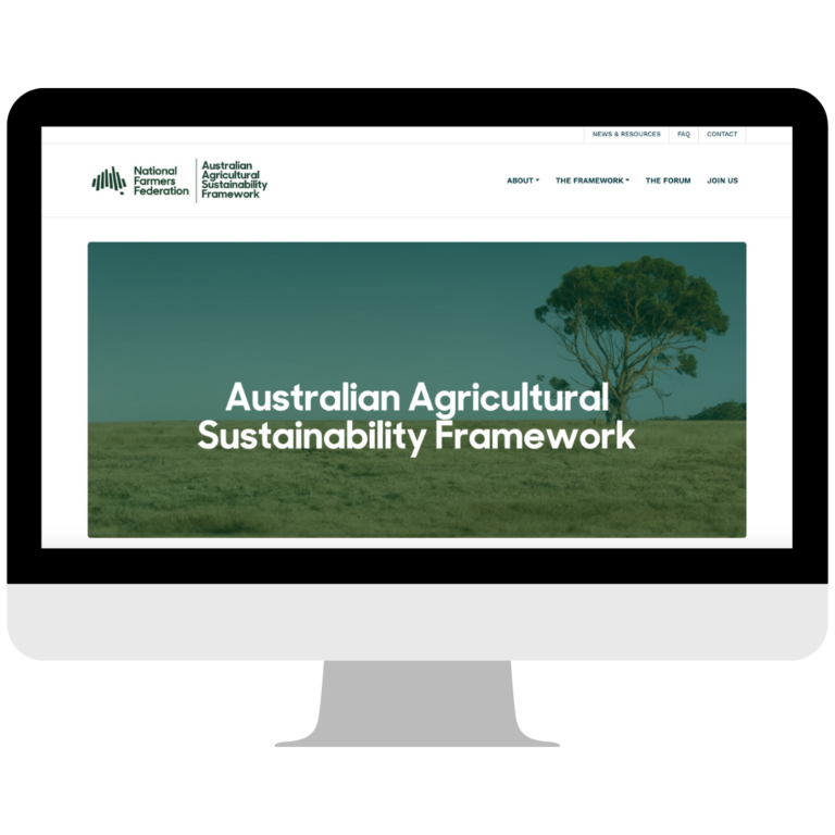 Australian Agricultural Sustainability Framework - National Farmers ...